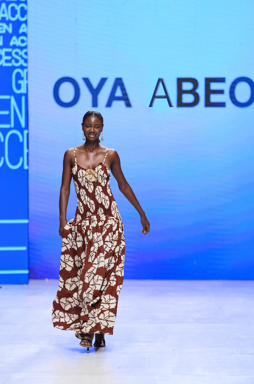 Chocolate & Caramel Hibiscus Dress With Beaded Details Dress – Oya Abeo